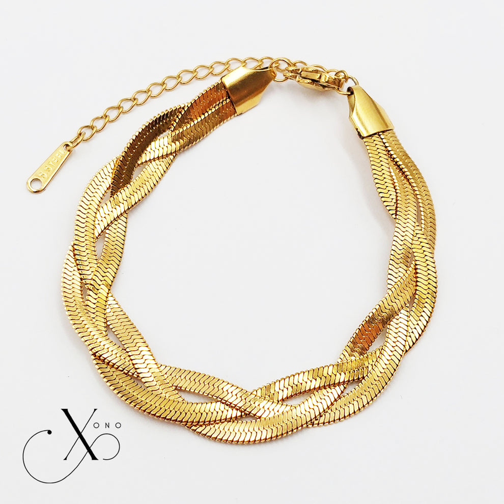 Gold Braid Bracelet – Xono